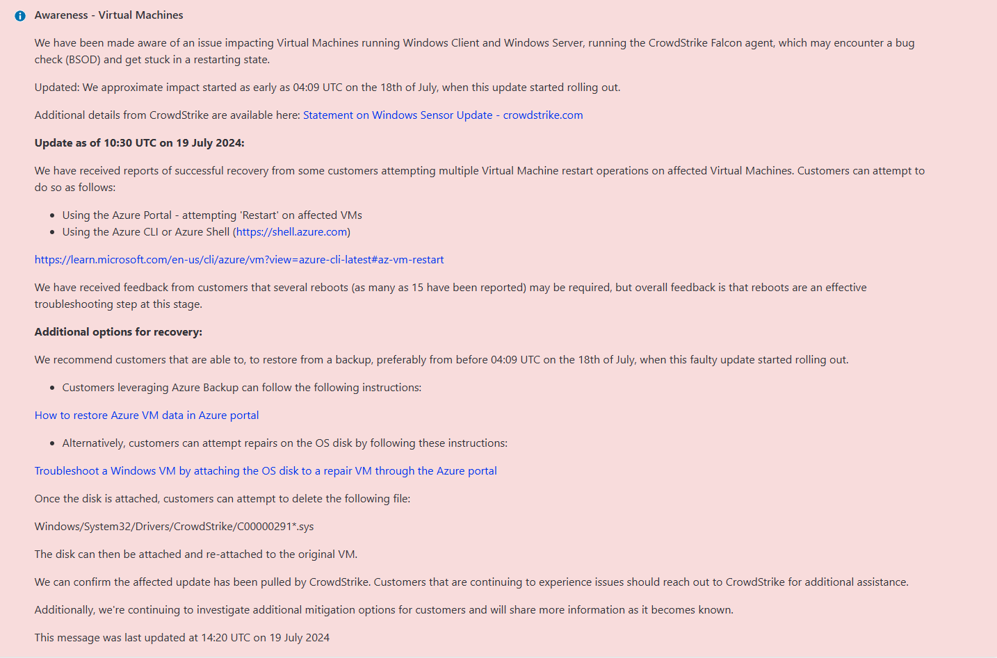 Crowdstrike Falcon Sensor, Azure VM Repair paths - www.butsch.ch
